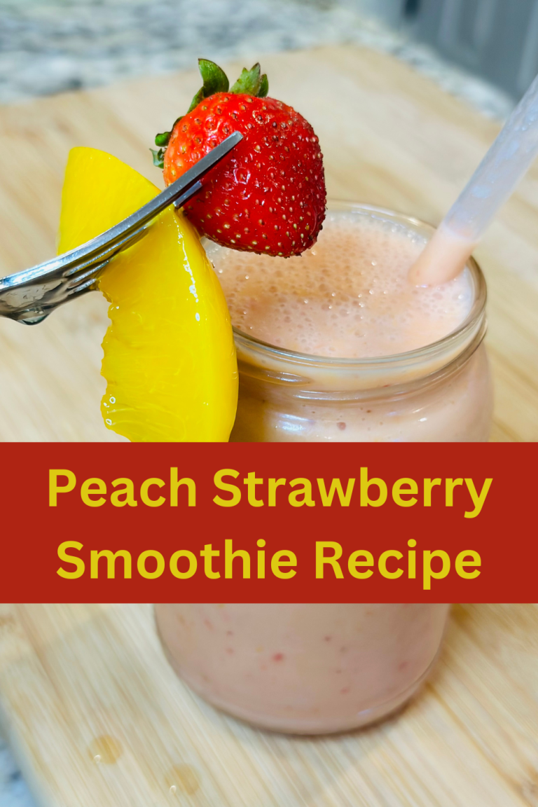 6-Ingredient Peach Strawberry Smoothie | Juicy Delight - Cooking Party Mom